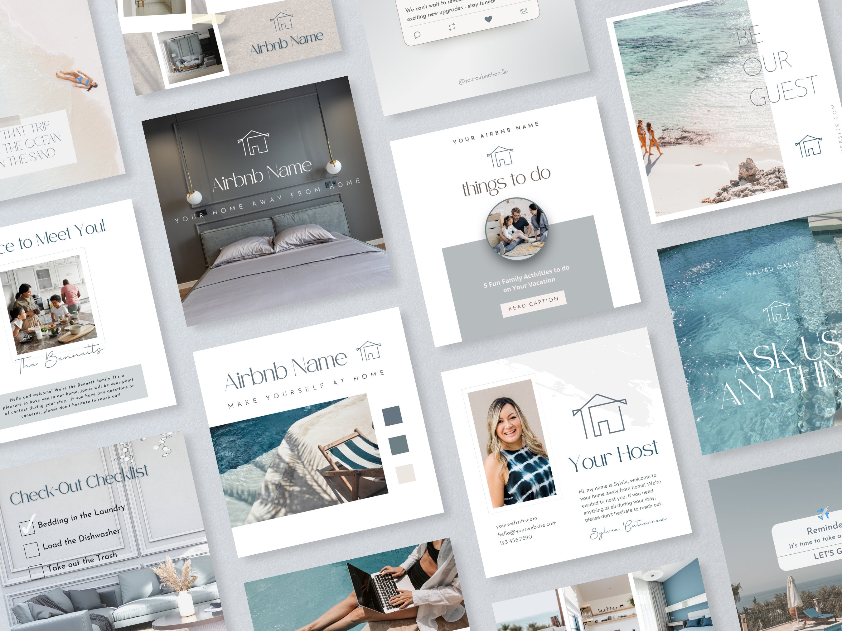 Airbnb Instagram Post Templates for Airbnb VRBO Social Media Template ...