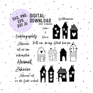 Welcome Home Plotter File Svg, German Plotter File SVG, Cricut Brother ...