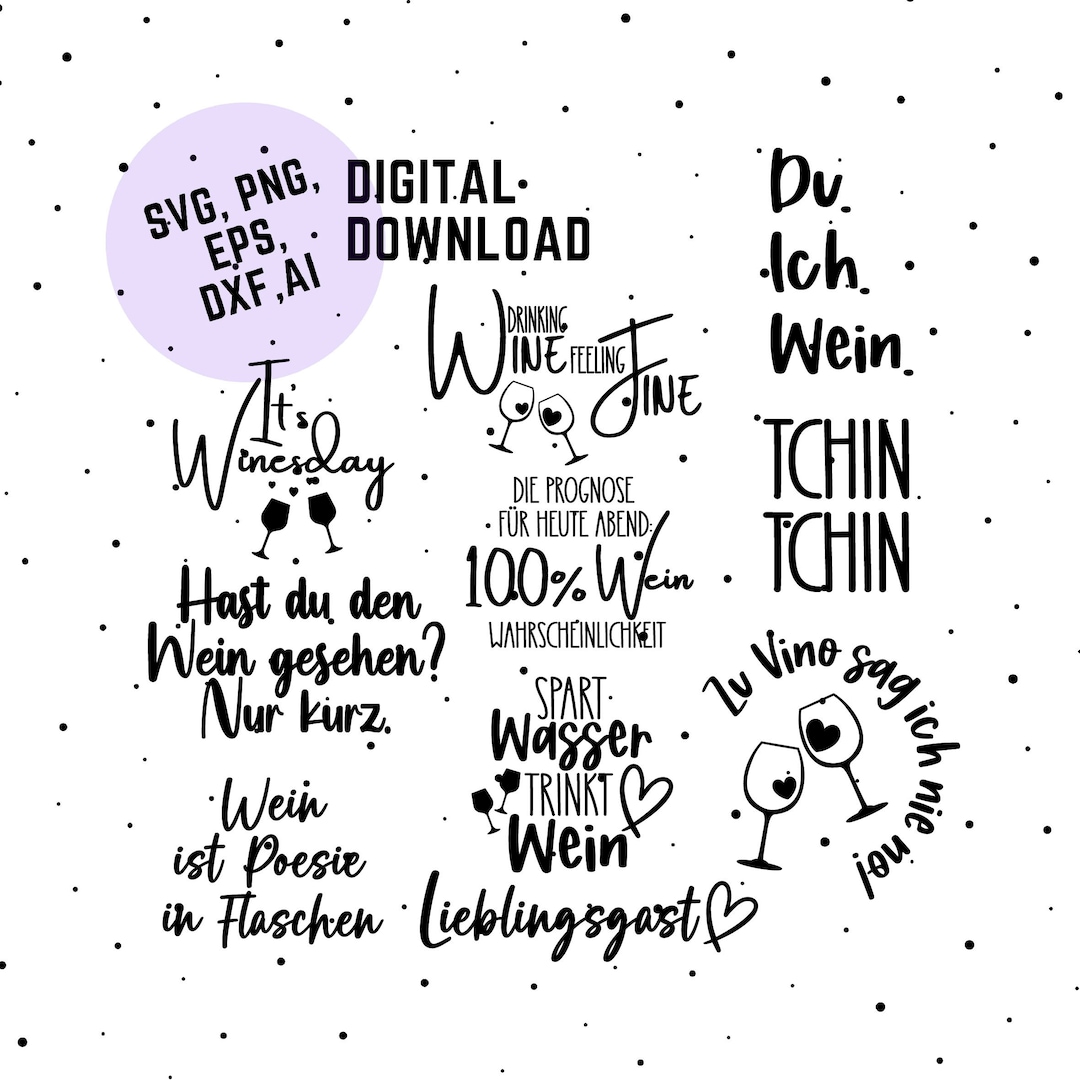 German Wein Svg Png Bundle Wine Svg Wine Quote Svg - Etsy