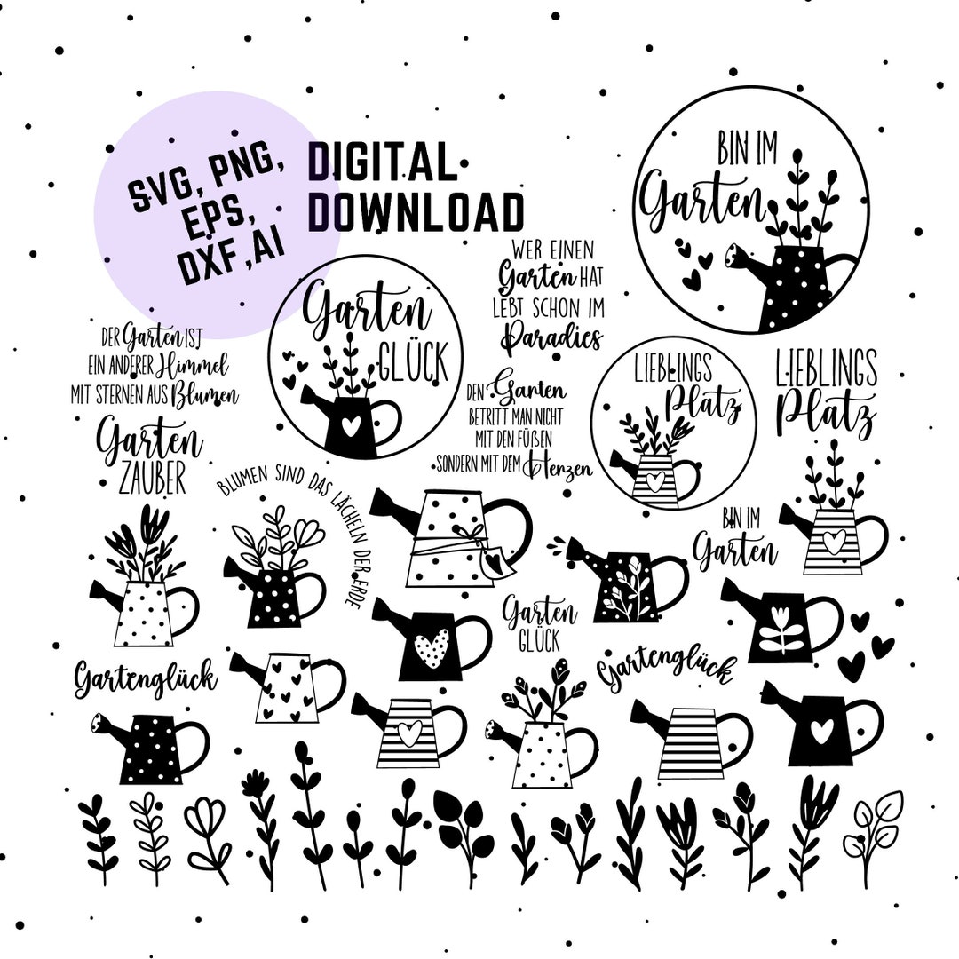 German Garten Plotterdatei Bundle, Sofort Download, Plotter File, Garden Plotting Bundle ...