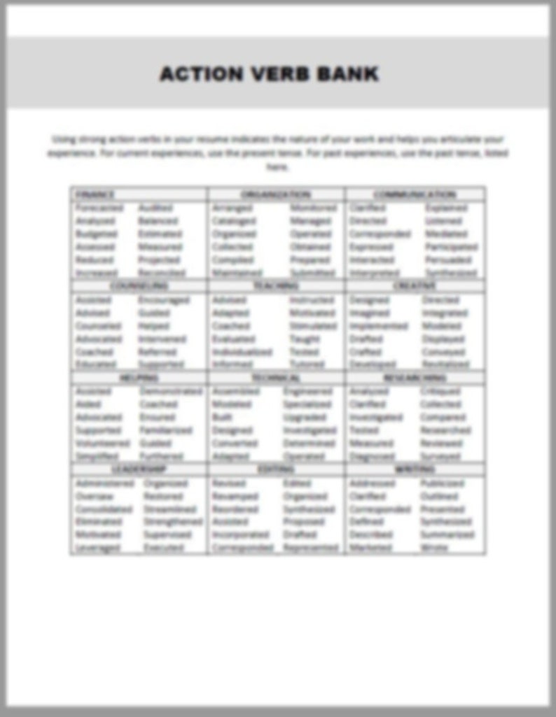 Resume Template Word Document - Etsy