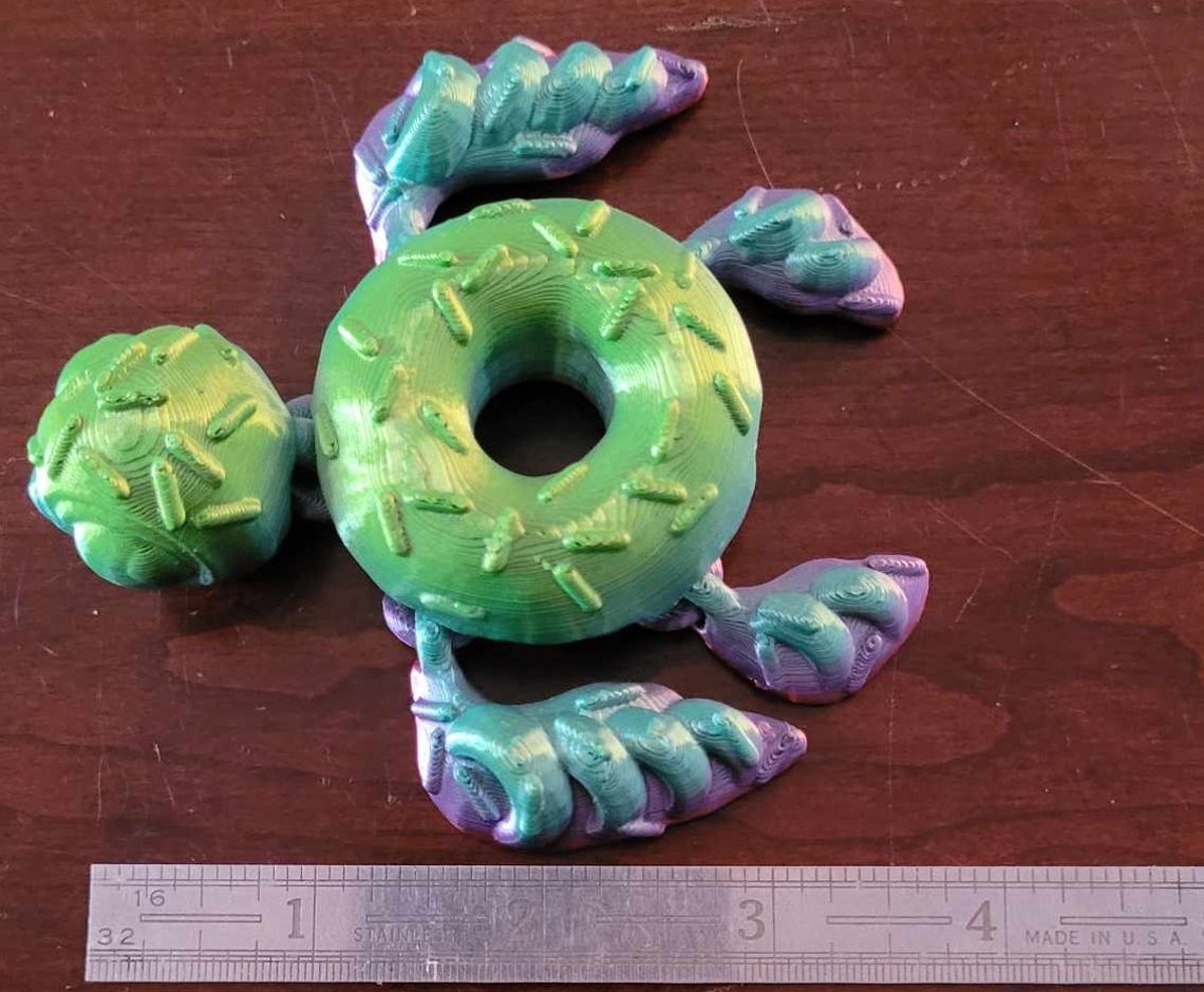 Rainbow Donut Turtles - Etsy