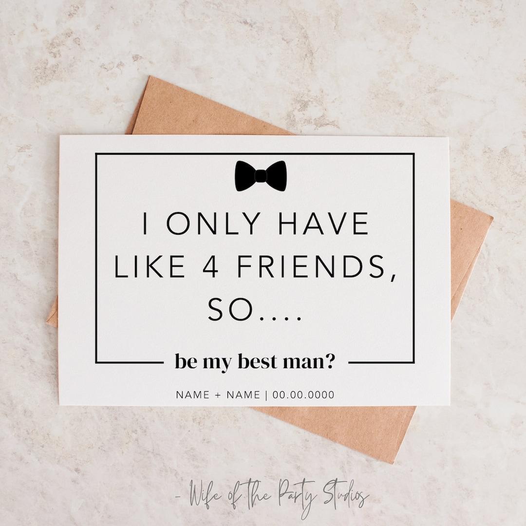 Groomsman/best Man Proposal Card - Etsy