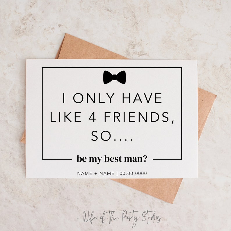 Groomsman/best Man Proposal Card - Etsy