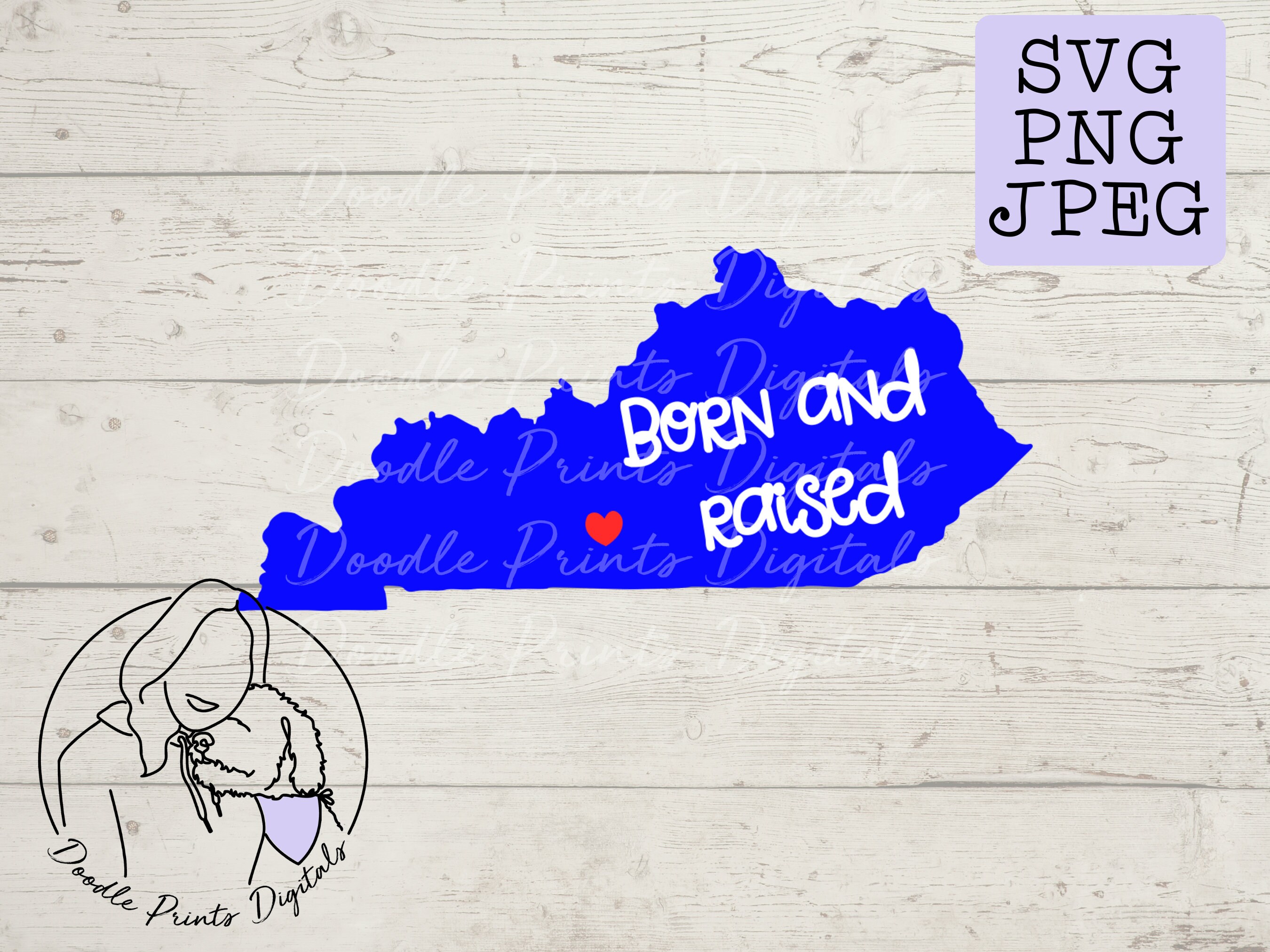Kentucky Born and Raised State SVG | Kentucky SVG | Cut Files | PNG ...