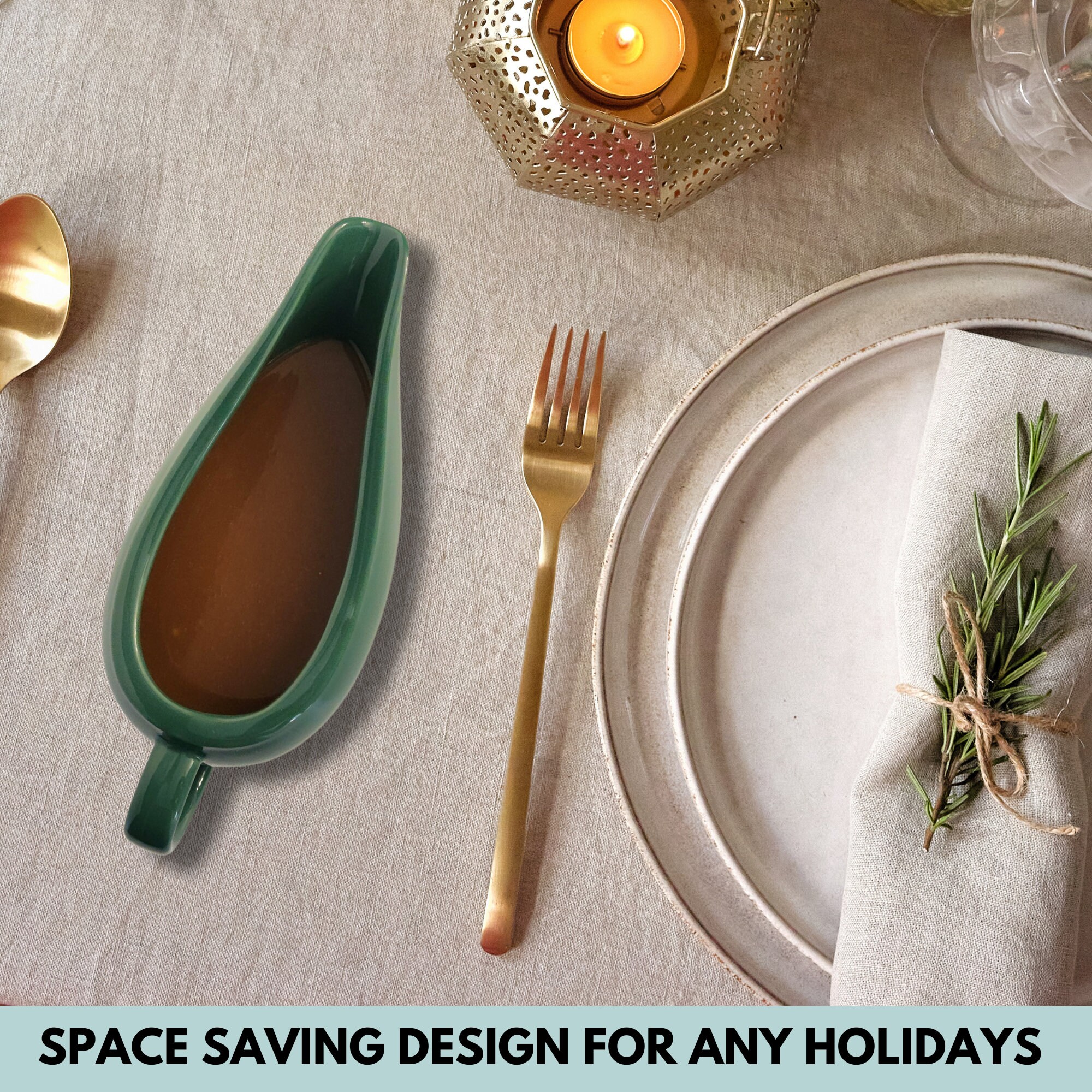 Gravy Boat With Handle Modern Gravy Holder Winter Kitchenware Ceramic ...