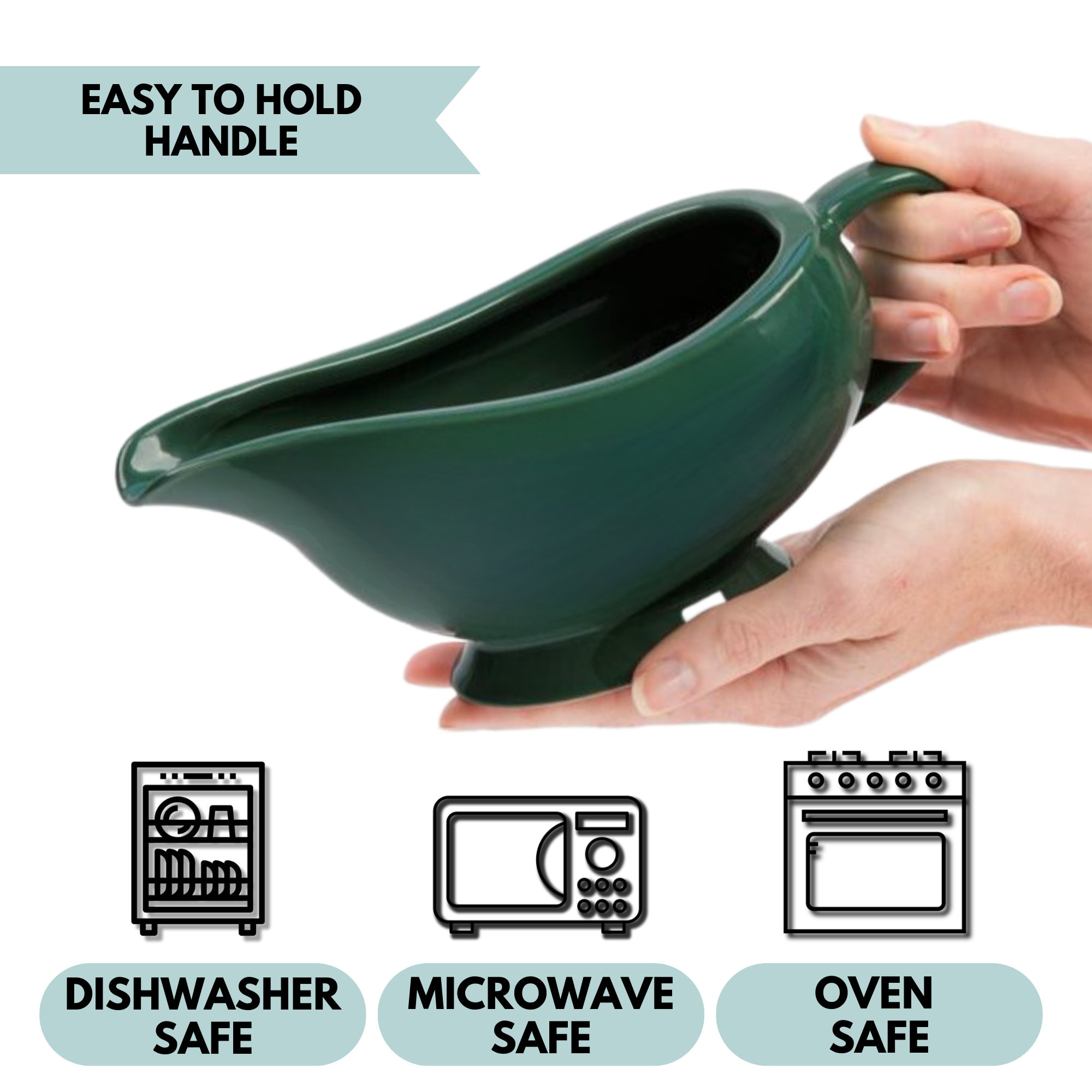 Gravy Boat With Handle Modern Gravy Holder Winter Kitchenware Ceramic ...