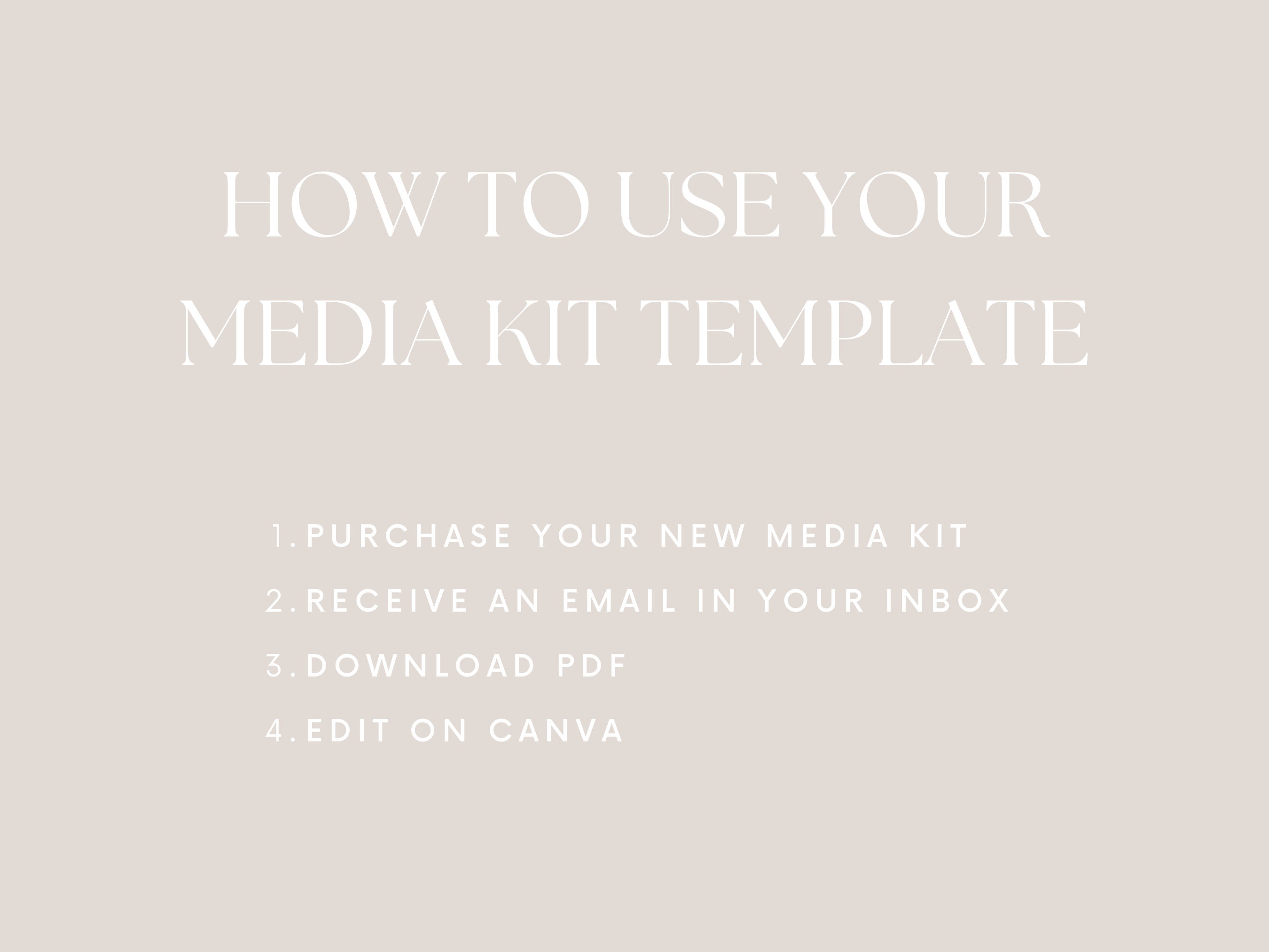 Canva Media Kit Template - Etsy