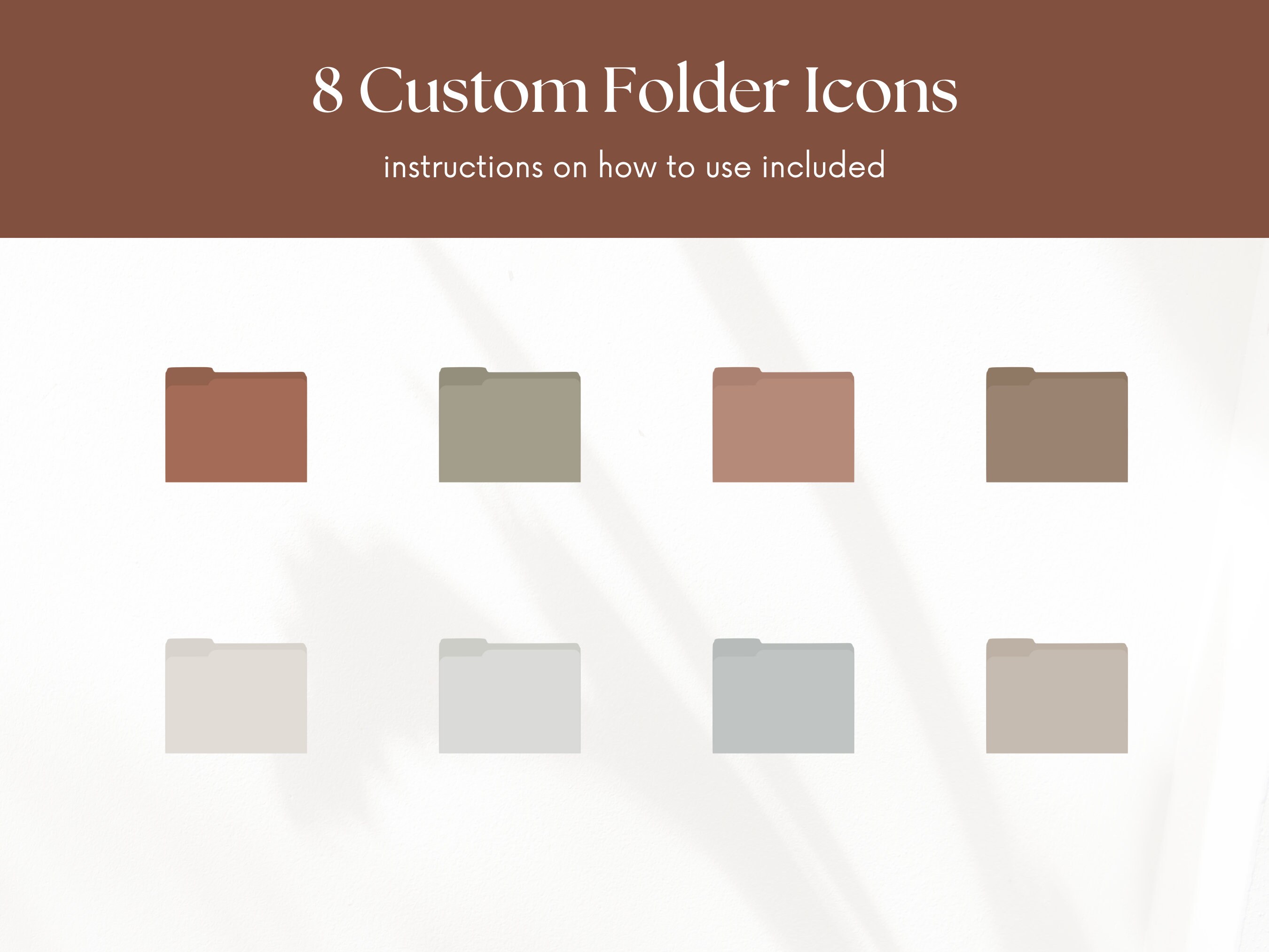 Desktop Wallpaper Organizer Folder Icons Modern Abstract - Etsy UK