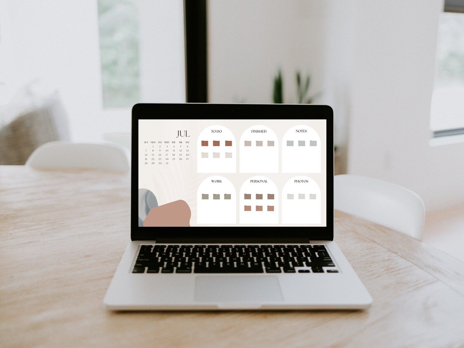 Desktop Wallpaper Organizer Folder Icons Modern Abstract - Etsy UK