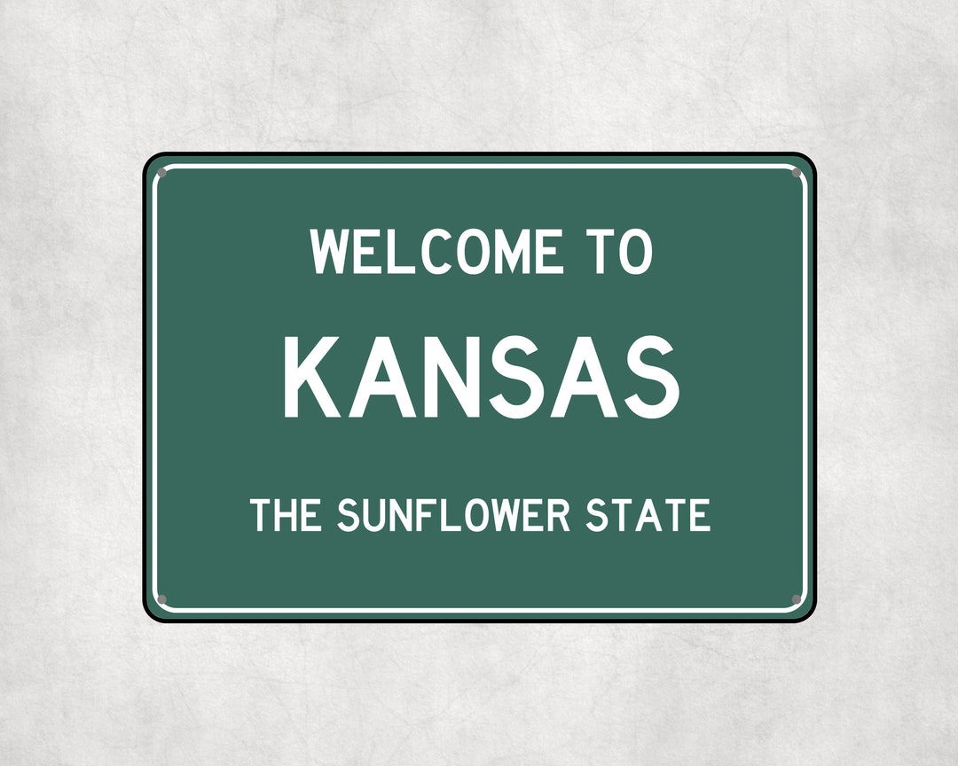 Welcome to Kansas Sign, Kansas Metal Sign, Kansas Gift, Kansas Gifts ...