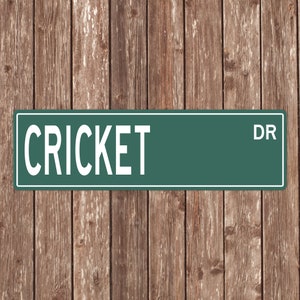Custom Cricket Street Sign - Perfect Gift for Cricket Fans & Players ...