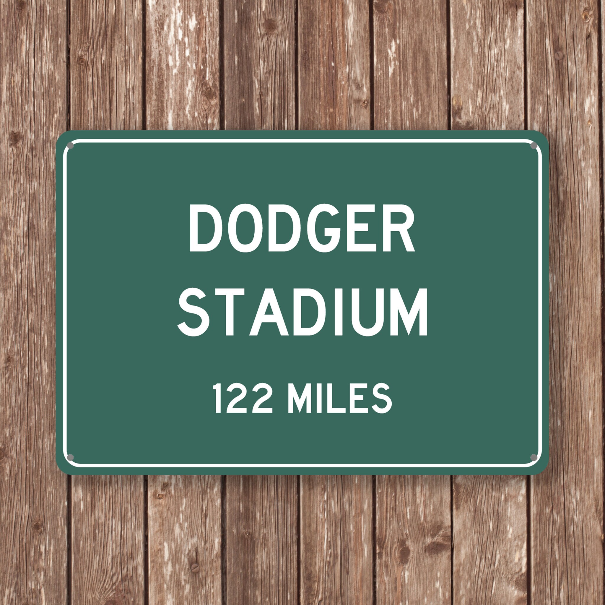 PERSONALIZED DODGER STADIUM Distance Sign, Dodger Stadium, Dodger ...