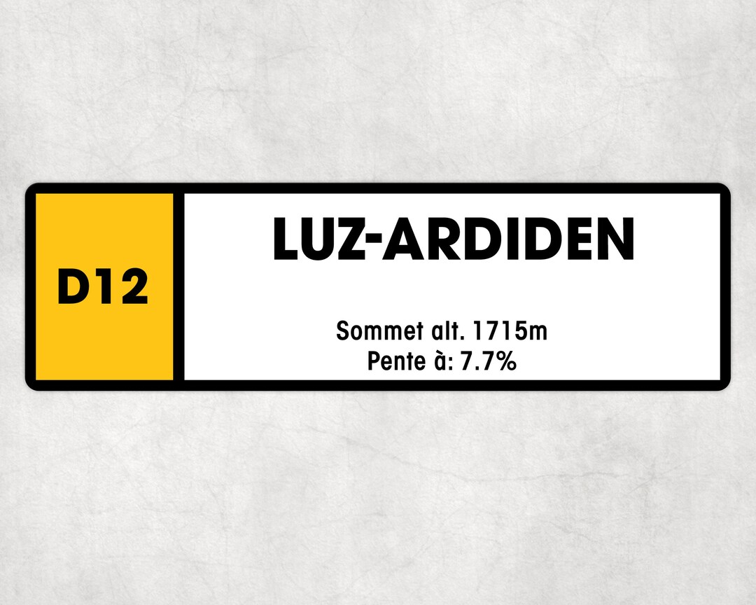 Luz-ardiden D12 - Vintage Style Tour De France Cycling Sign - Gift for ...