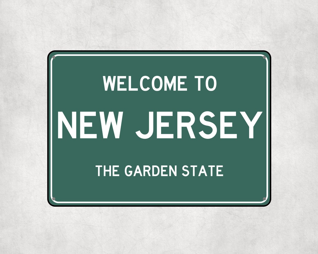 Welcome to New Jersey Sign, New Jersey Metal Sign, New Jersey Gift, New ...