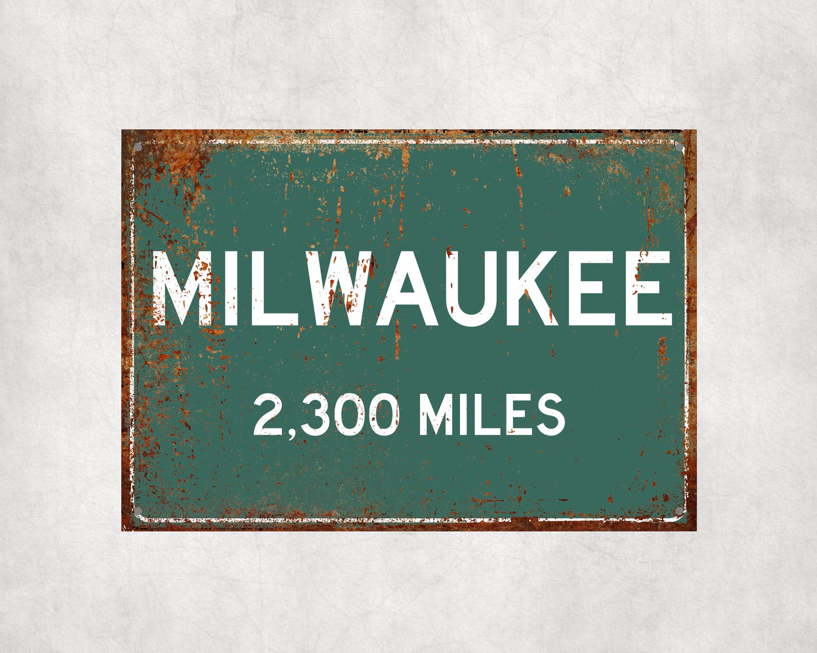 PERSONALIZED MILWAUKEE Sign, Milkwaukee City Distance Sign, City of ...