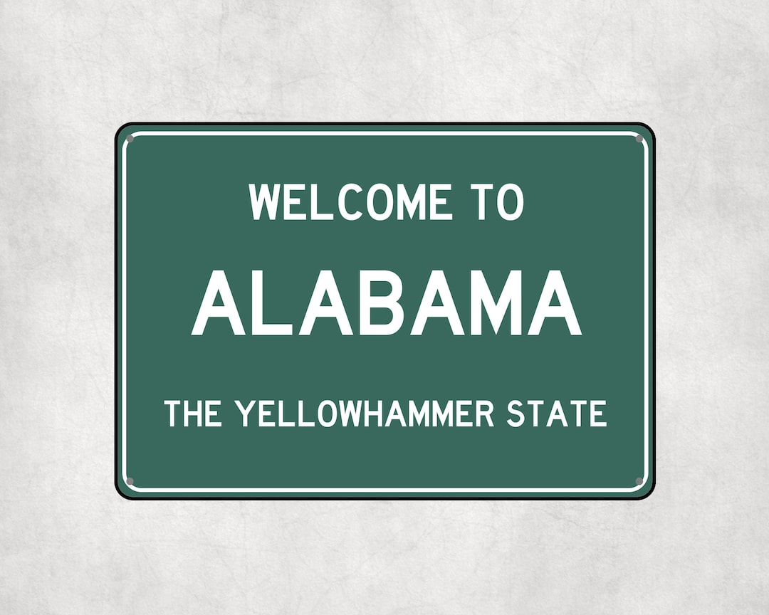 Welcome to ALABAMA Sign, Alabama Metal Sign, Alabama Gift, Montana ...
