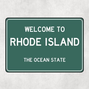 Welcome to Rhode Island Sign, Rhode Island Metal Sign, Rhode Island ...