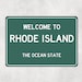 Welcome to Rhode Island Sign, Rhode Island Metal Sign, Rhode Island ...