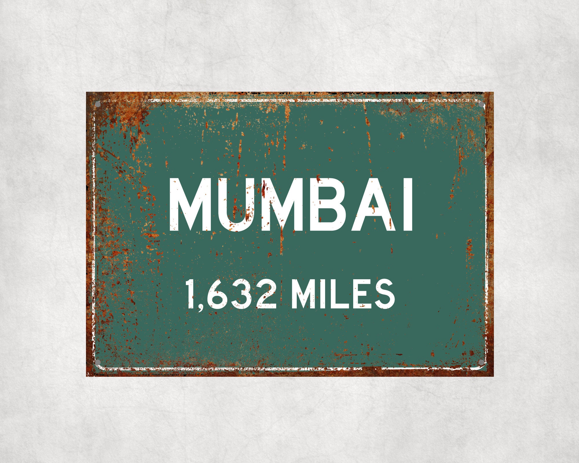 PERSONALIZED MUMBAI Sign, Mumbai City Distance Sign, City of Mumbai ...