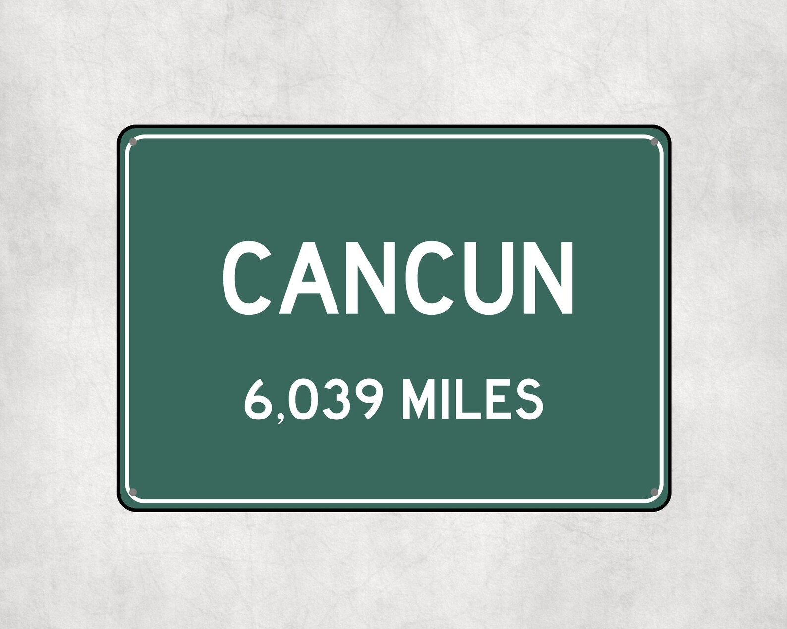 PERSONALIZED CANCUN Sign, Cancun City Distance Sign, City of Cancun ...