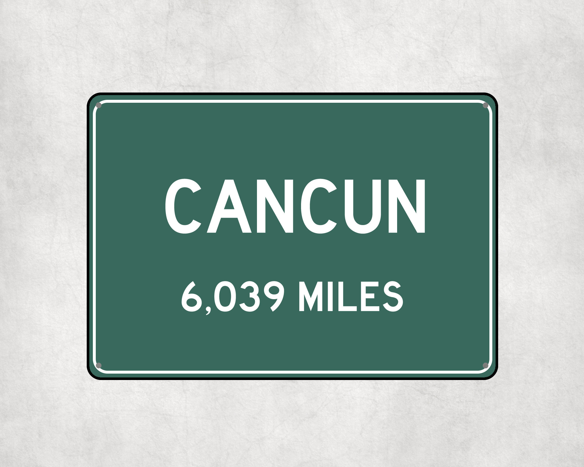 PERSONALIZED CANCUN Sign, Cancun City Distance Sign, City of Cancun ...