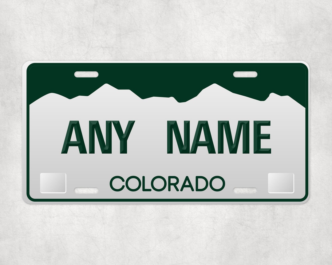 Personalized COLORADO License Plate US State Souvenir, Unique Car Tag ...