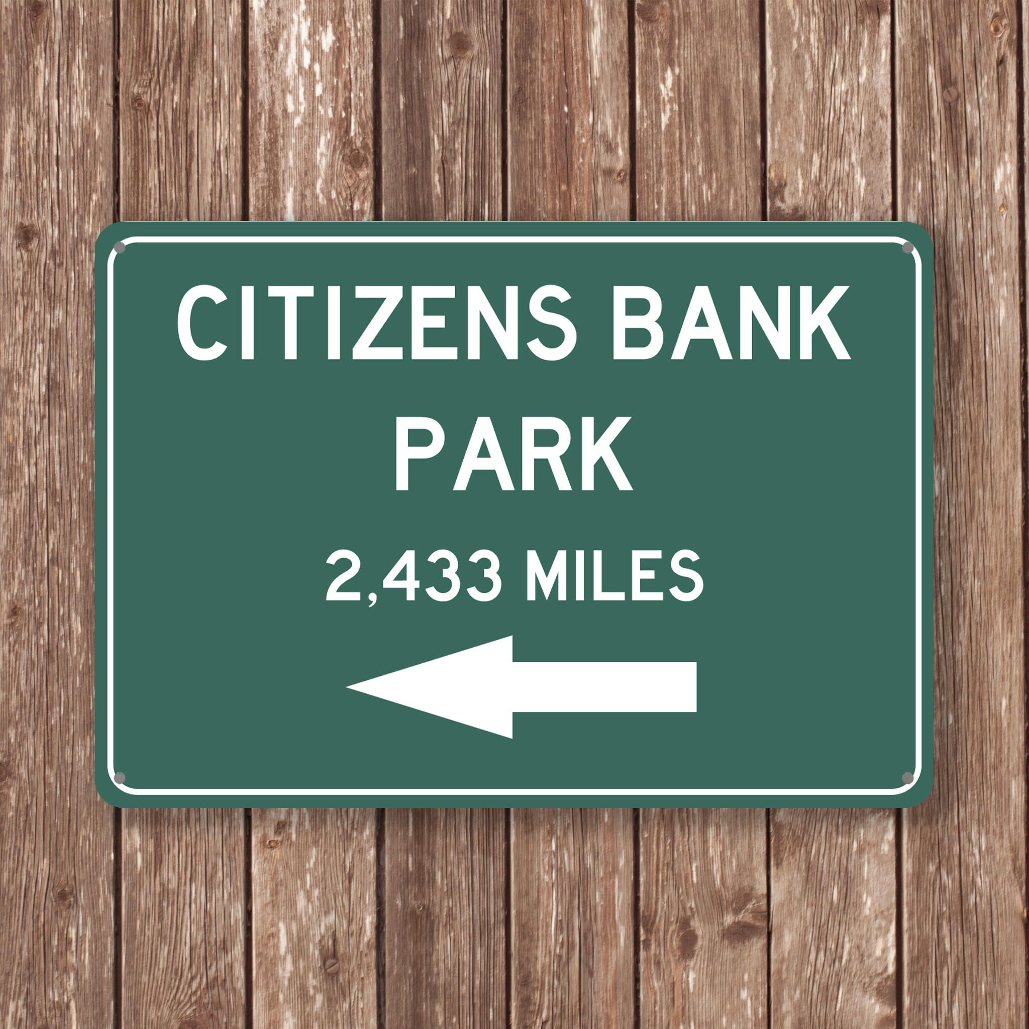 Personalized Citizens Bank Park Distance Sign: Handmade Metal Philly ...
