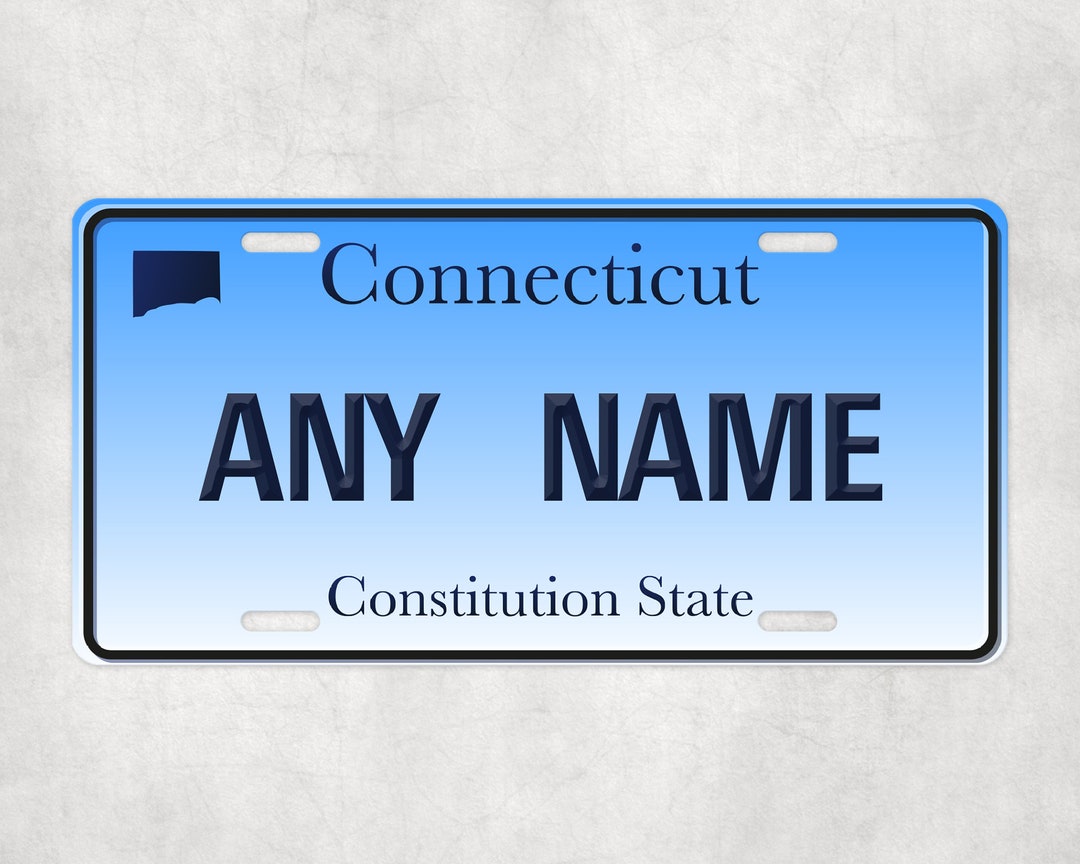 Personalized CONNECTICUT License Plate US State Souvenir, Unique Car ...