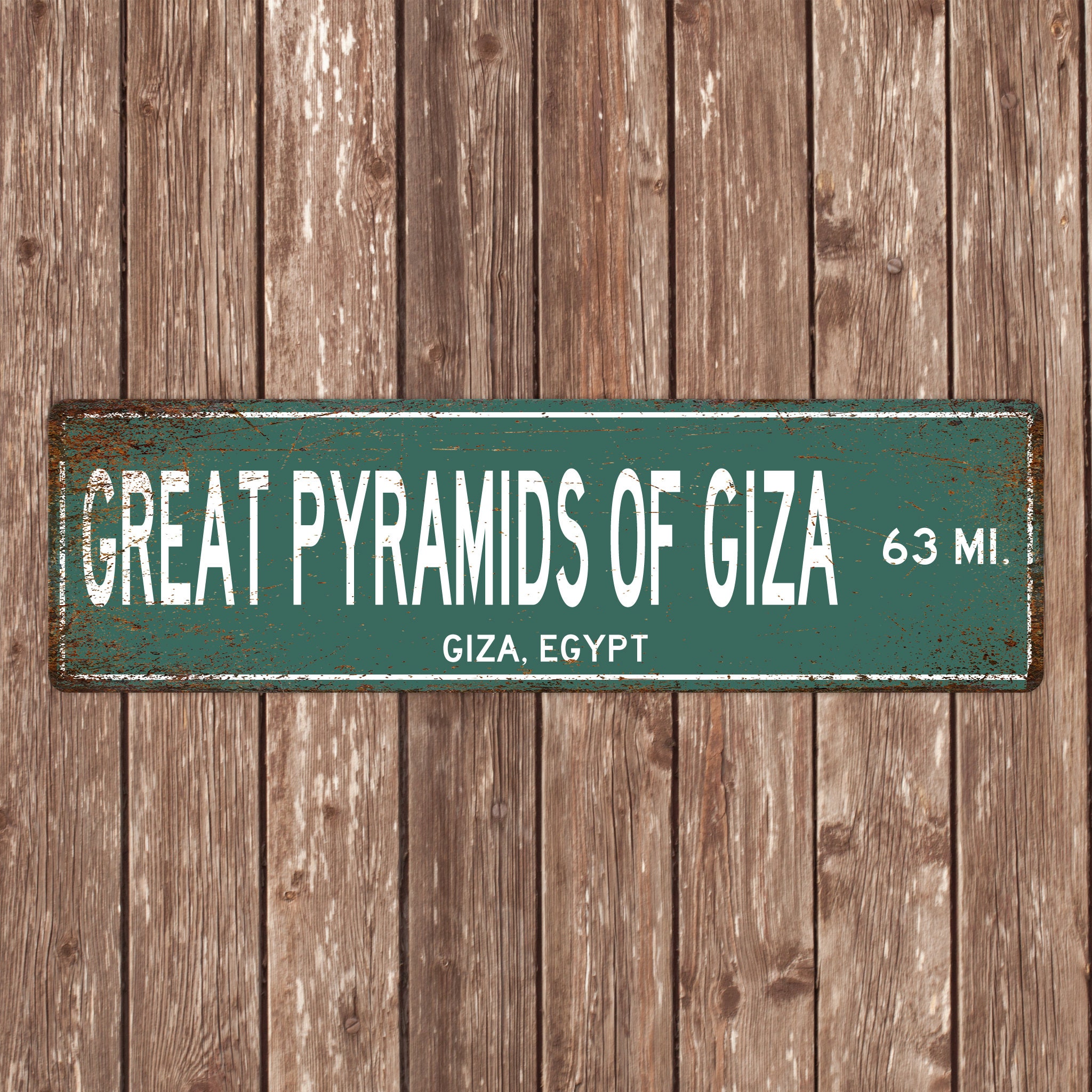 PERSONALIZED GREAT PYRAMIDS of Giza Sign, Great Pyramids of Giza ...
