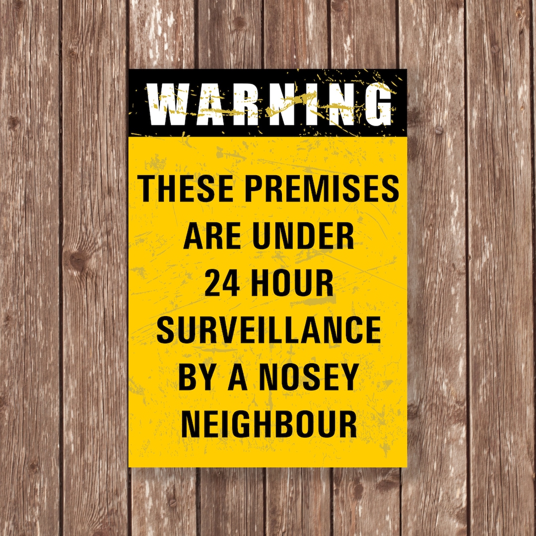 WARNING Premises Under Surveillance Aluminium Printed Metal Street Sign ...