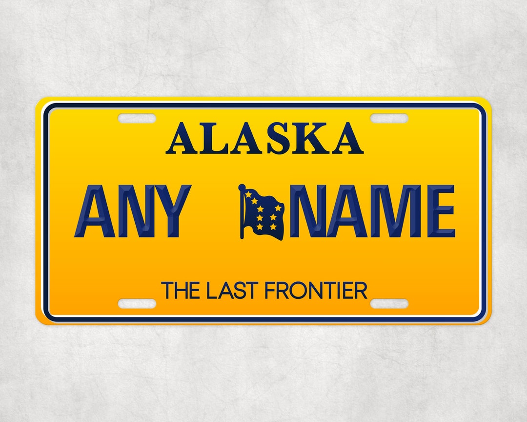 Personalized ALASKA License Plate US State Souvenir, Unique Car Tag ...