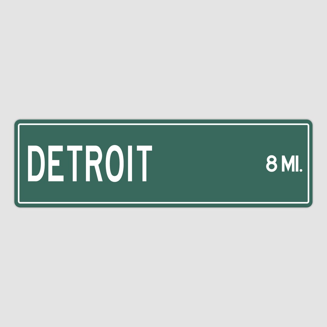 PERSONALIZED DETROIT Sign, Detroit City Distance Sign, City of Detroit ...
