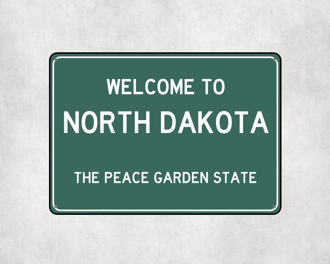 North Dakota Metal Sign: Vintage Style ND Home Decor - Etsy