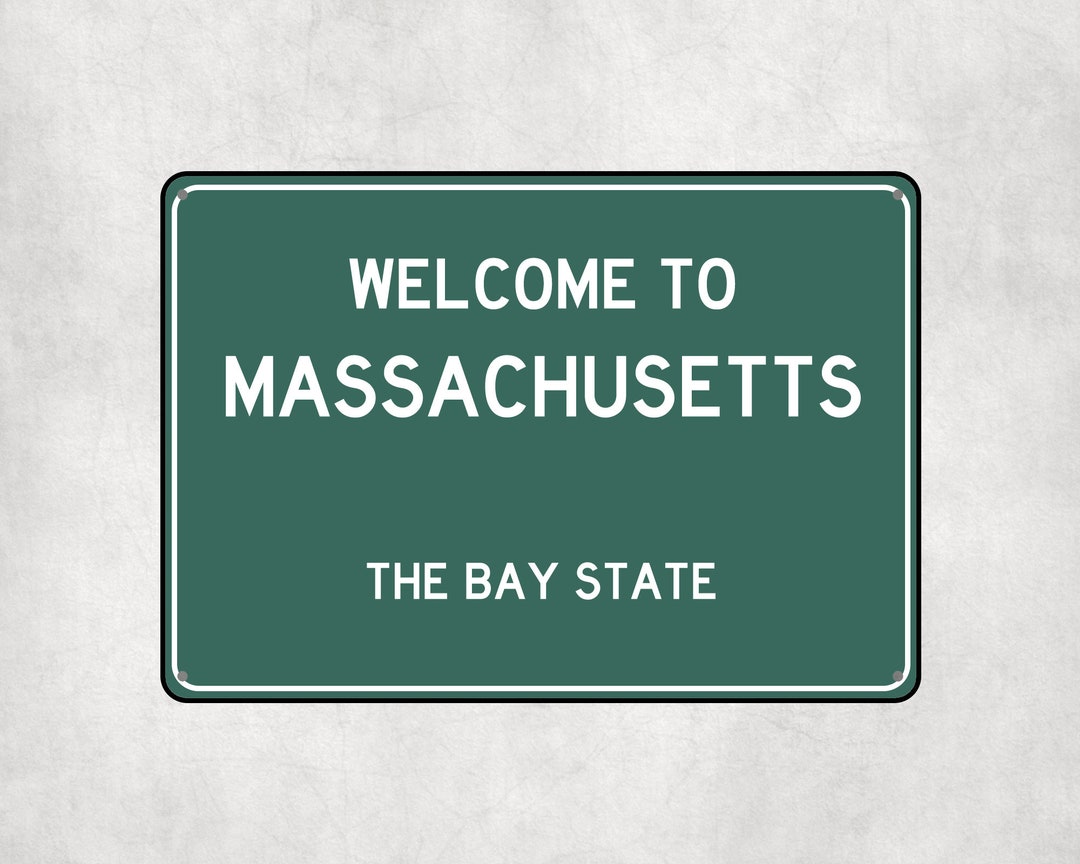 Welcome to Massachusetts Sign, Massachusetts Metal Sign, Massachusetts ...