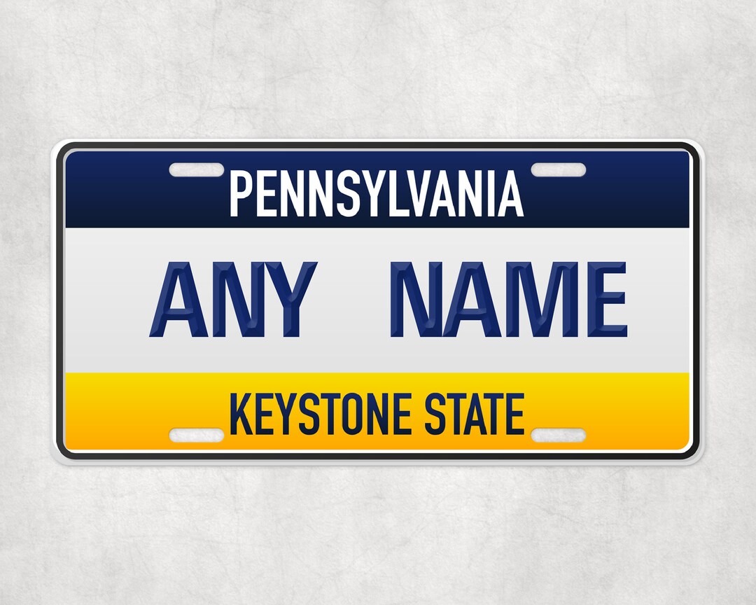 Personalized PENNSYLVANIA License Plate US State Souvenir, Unique Car ...