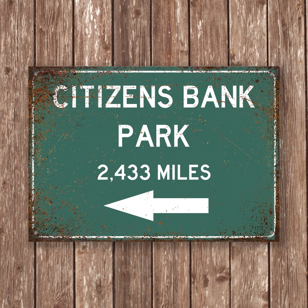 Personalized Citizens Bank Park Distance Sign: Handmade Metal Philly ...
