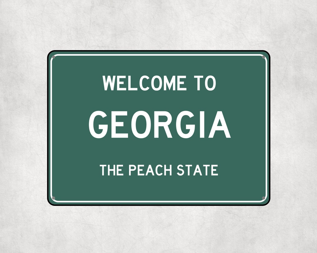 Welcome to Georgia Sign, Georgia Metal Sign, Georgia Gift, Georgia ...
