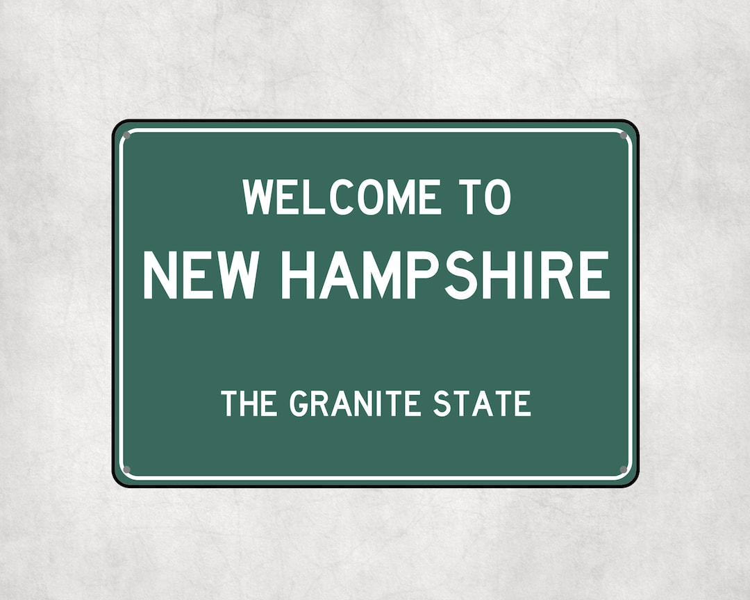 Welcome to New Hampshire Sign, New Hampshire Metal Sign, New Hampshire ...