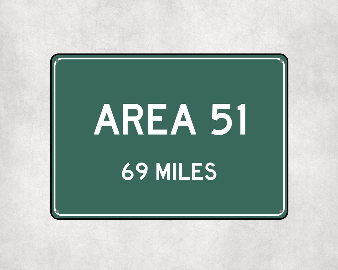 PERSONALIZED AREA 51 Sign, Area 51 City Distance Sign, City of Area 51 ...