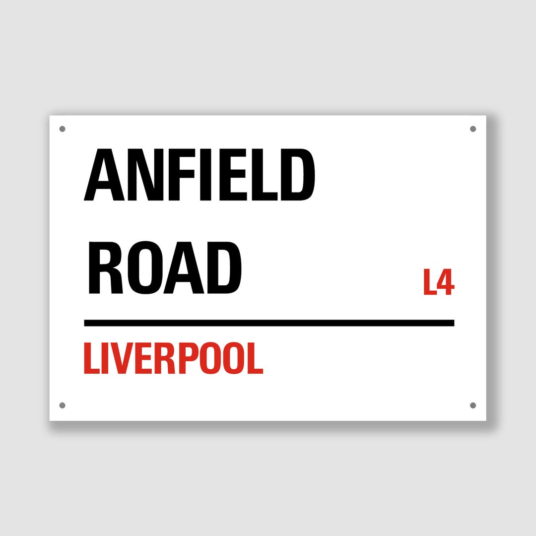 Liverpool - Anfield Road, Street Sign, Liverpool Gift, Liverpool ...