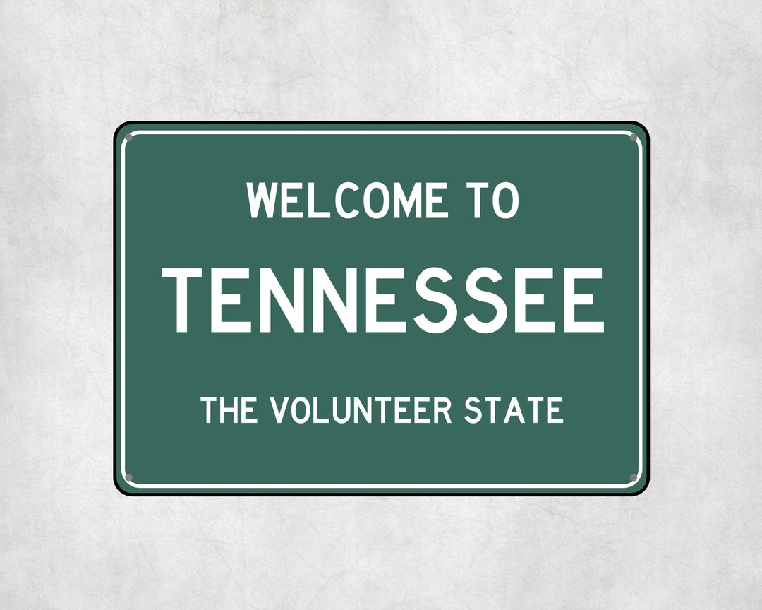 Welcome to Tennessee Sign, Tennessee Metal Sign, Tennessee Gift ...