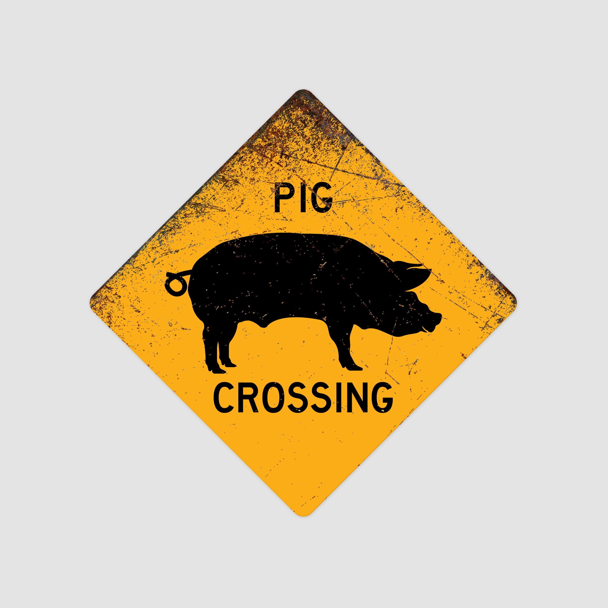 PIG CROSSING SIGN Pig Crossing Signs, Pigs, Warning Pig Crossing, Pig ...