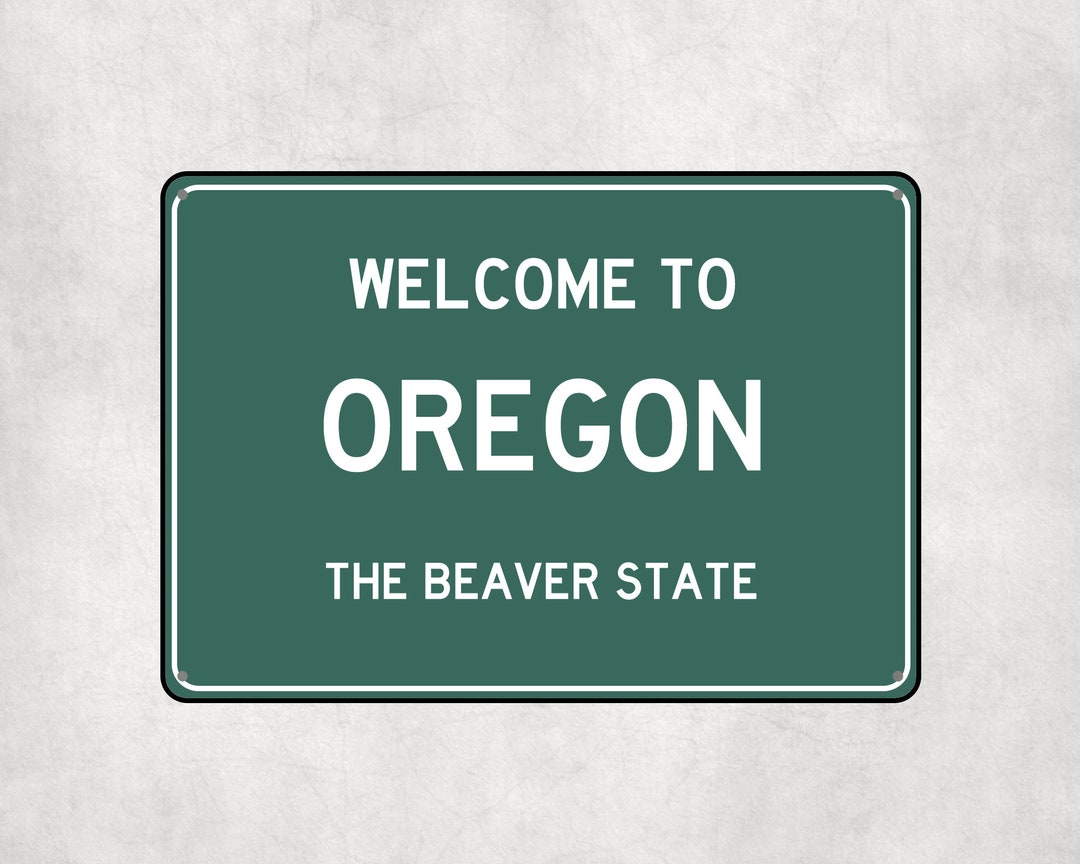 Welcome to Oregon Sign, Oregon Metal Sign, Oregon Gift, Oregon Gifts ...