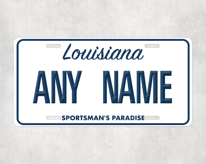 Custom Louisiana License Plate Sign, Sportsman’s Paradise Personalized ...