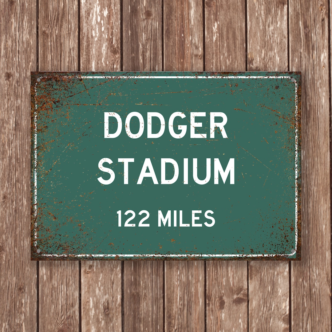PERSONALIZED DODGER STADIUM Distance Sign, Dodger Stadium, Dodger ...