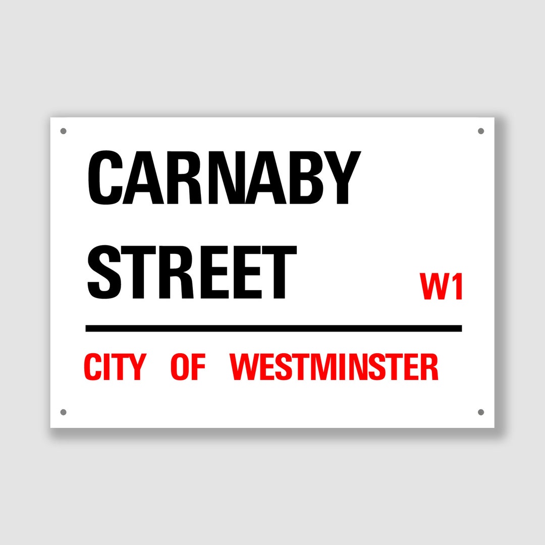 Carnaby Street - City of Westminster, Street Sign, Carnaby Street Gift ...