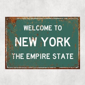 Welcome to New York Sign, New York Metal Sign, New York Gift, New York ...