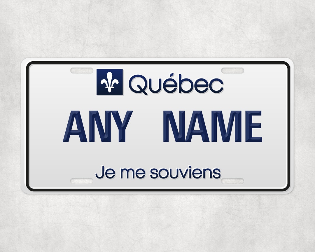 Personalized QUEBEC License Plate US State Souvenir, Unique Car Tag ...