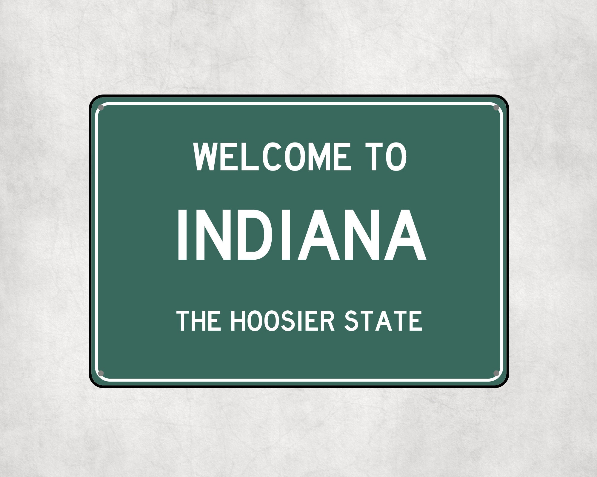 Welcome to Indiana Sign, Indiana Metal Sign, Indiana Gift, Indiana ...